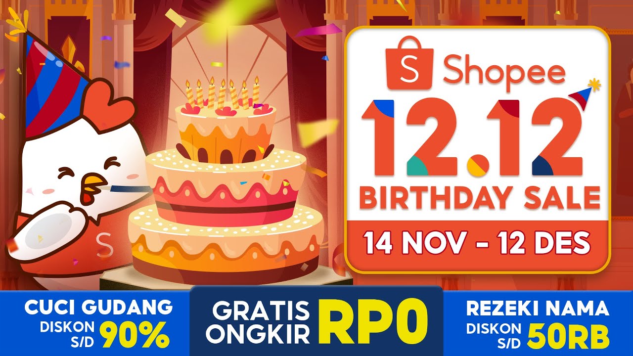 Belanja Sekarang di Shopee 12.12 Birthday Sale! | 14 Nov - 12 Des - YouTube