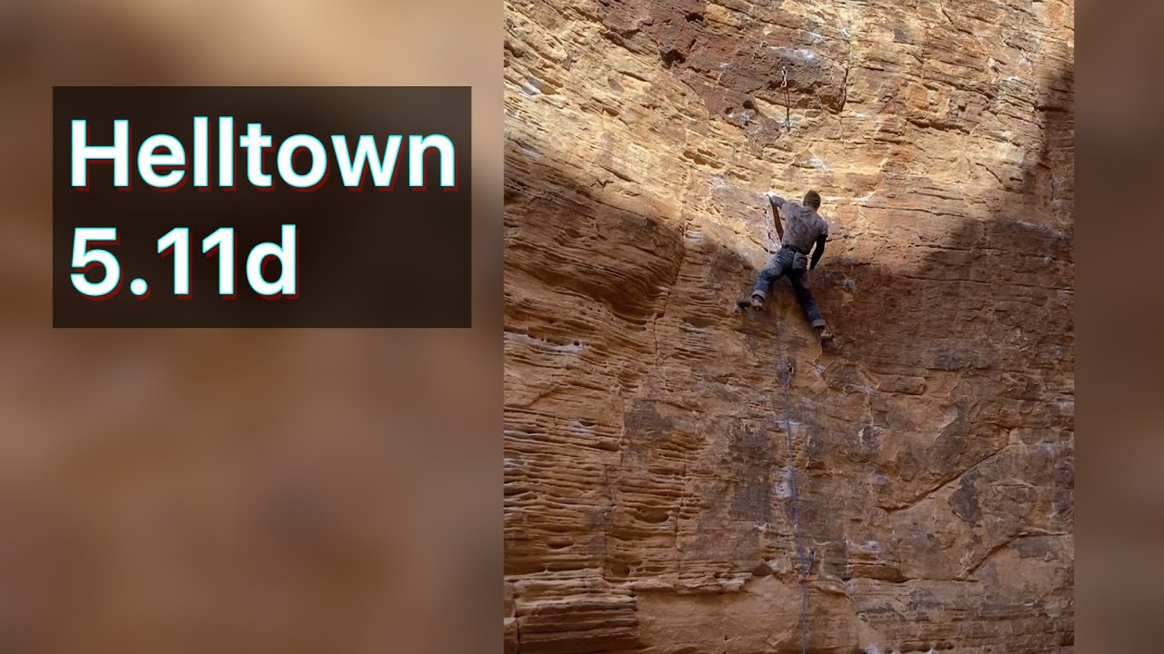 Helltown 5.11d (7a) - Front Corridor • Red Rock Climbing (NV) - YouTube