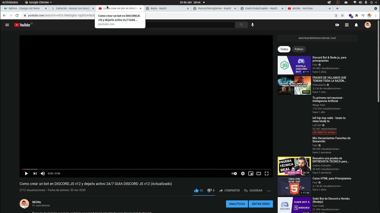 Como crear archivo .env en repl.it GUIA DISCORD.JS V12 - YouTube