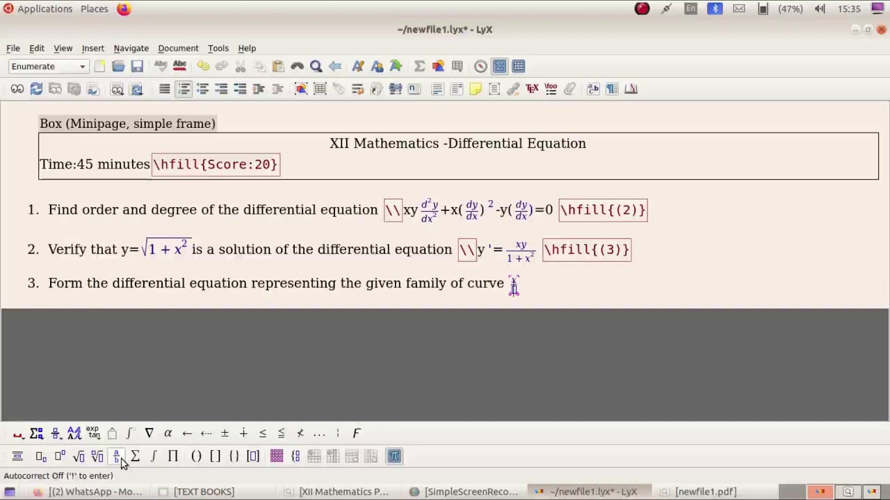 lyx tutorial -part3 - YouTube