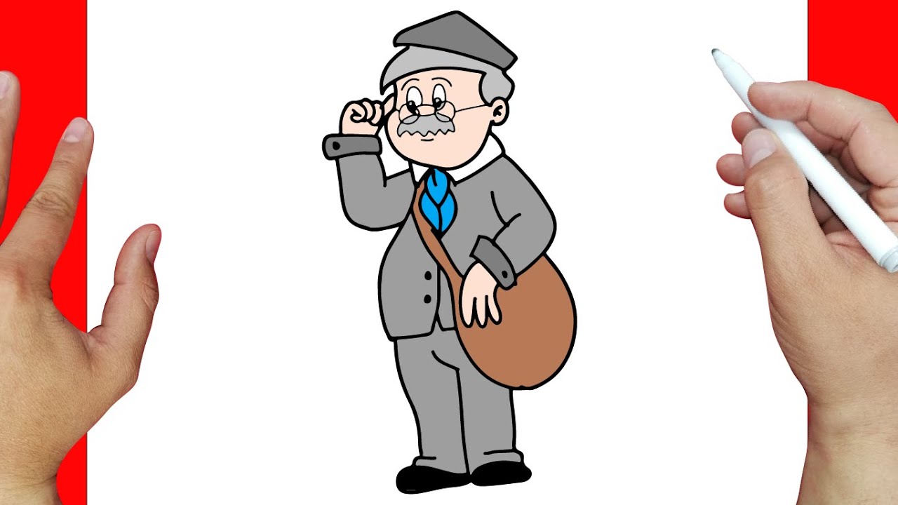 How to draw a mailman - YouTube