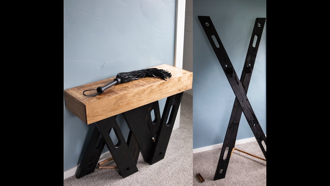 Convertible St. Andrews Cross Disguised as a Hallway Table - YouTube