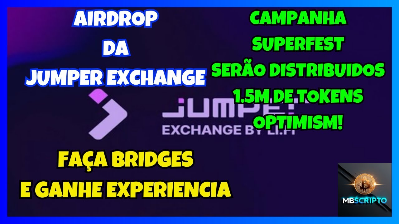 🚀Airdrop da Jumper Exchange + Super Fest Optimism.São 1.5M de Tokens ...