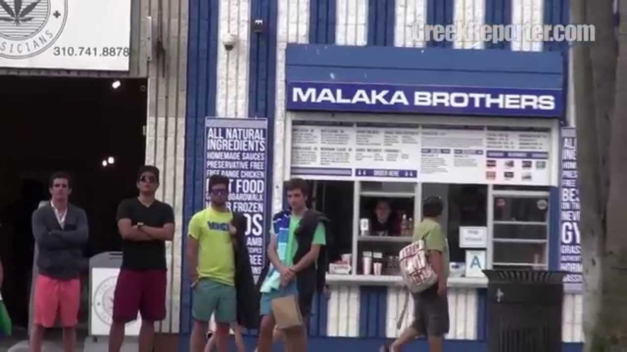 The Gyro Shop Named Malaka Brothers in Venice Beach, CA - YouTube