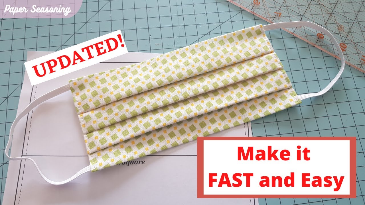 Updated Pleated Face Mask Tutorial - YouTube