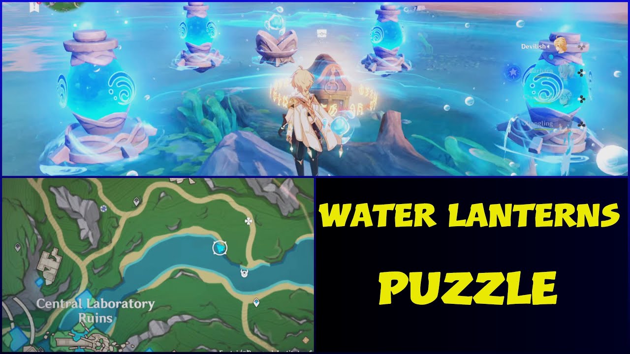Water Lanterns Puzzle Central Laboratory Ruins Location Genshin impact ...