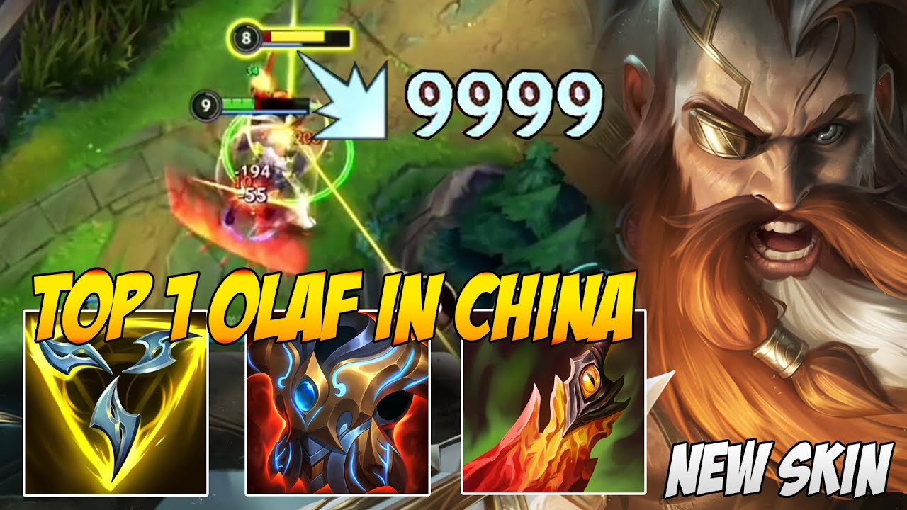 TOP 1 OLAF GAMEPLAY IN CHINA SERVER | SENTINEL OLAF (NEW SKIN) - YouTube