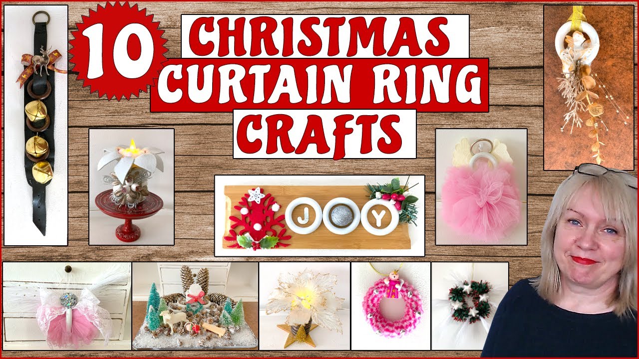 10 Christmas decorations from curtain rings Holiday DIY decorations how ...