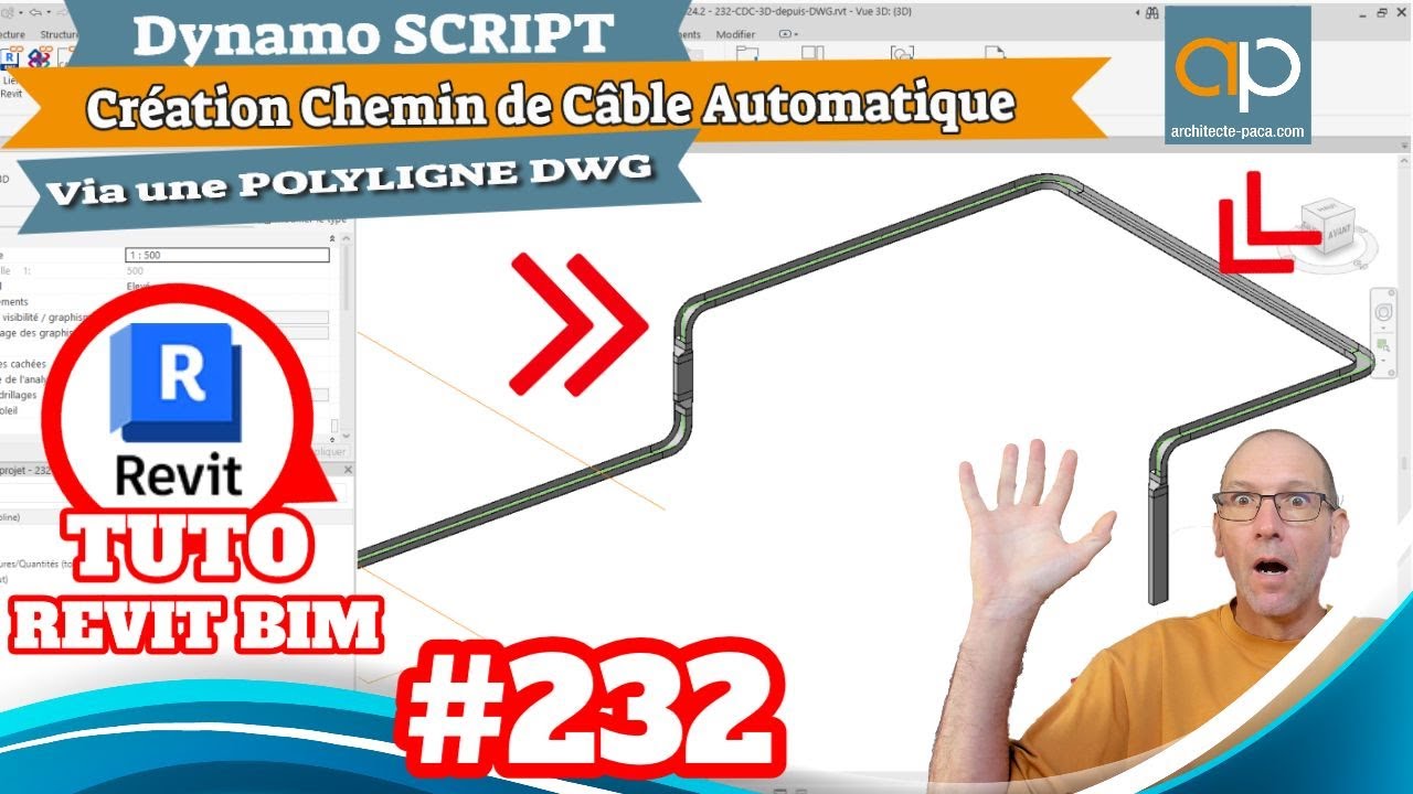 Chemin de câble REVIT depuis Polyligne 3D DWG Autocad - Script DYNAMO ...