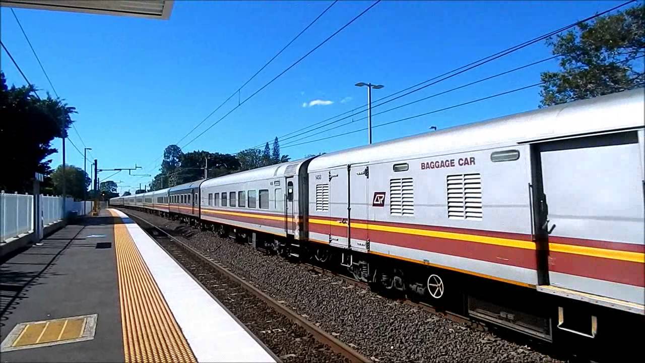 Queensland Rail Travel's Sunlander at Wooloowin - YouTube