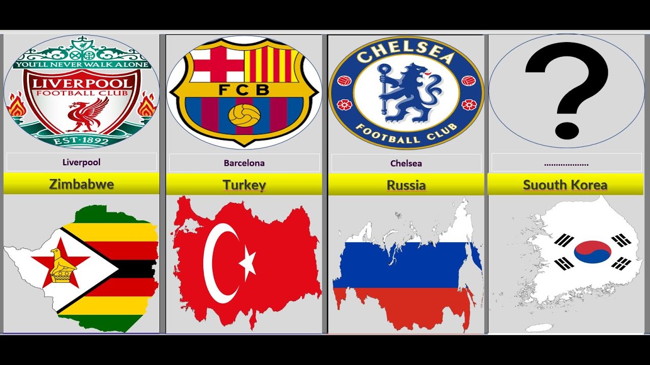 Every Country’s Most Popular Foreign Football Teams - YouTube