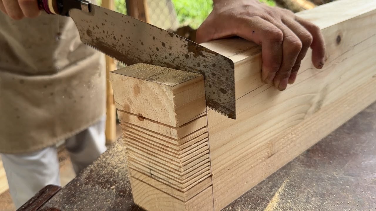 Wood Recycling Project From Waste Wood. Building A Sturdy Dining Table ...