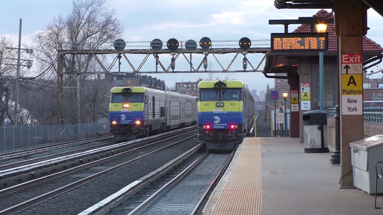 LIRR HD 60fps: Rush Hour Triple Diesel Meet [EMD DE30AC & DM30AC ...