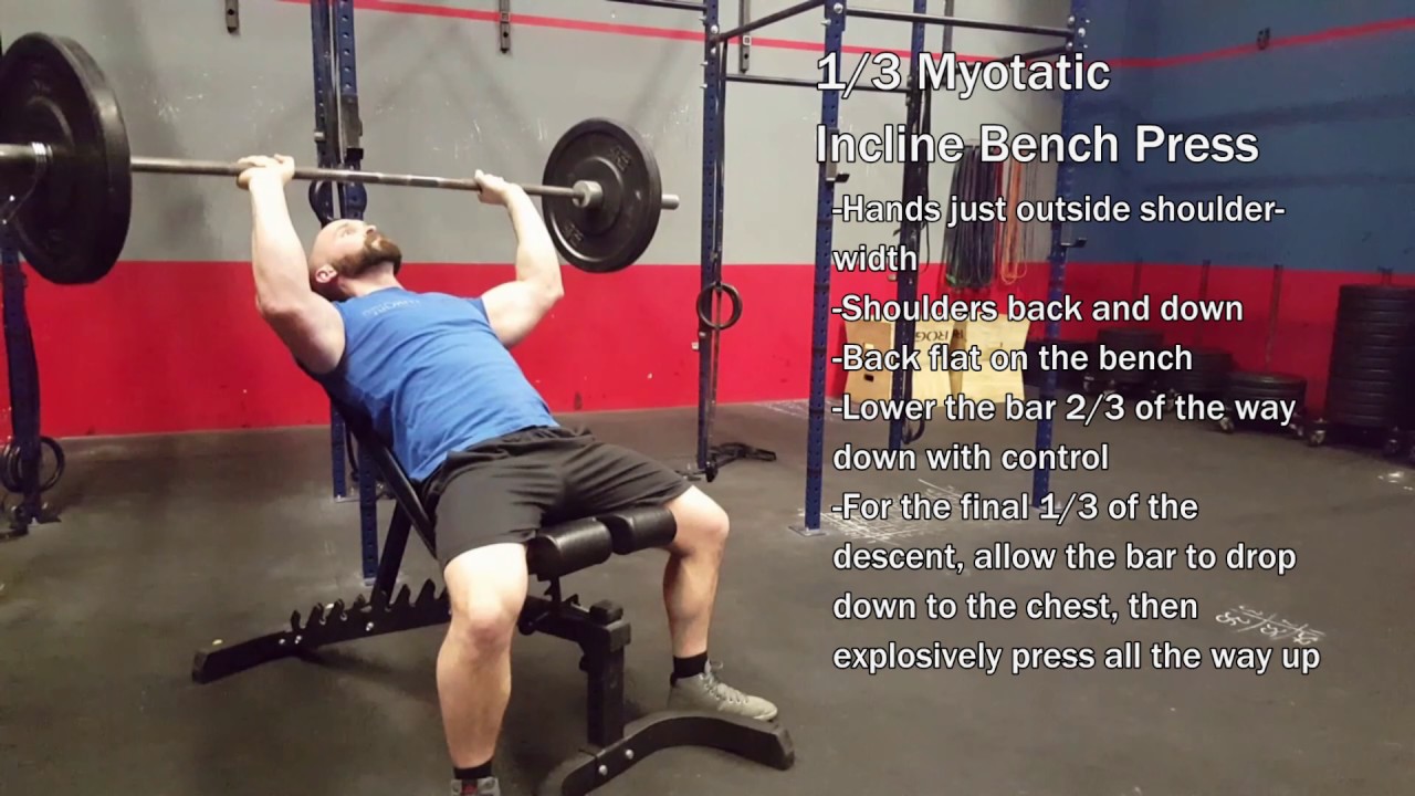 1/3 Myotatic Incline Bench Press - YouTube