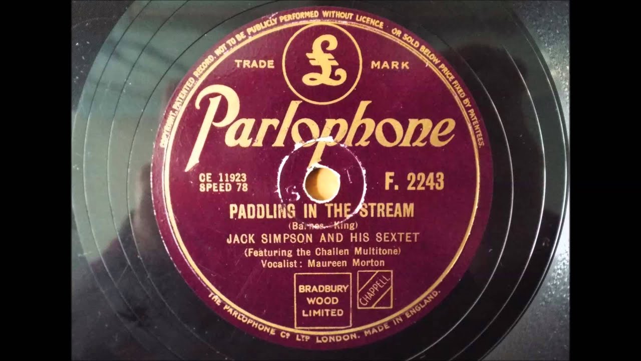 Paddling in the stream, Jack Simpson and his sextet, 1947 - YouTube