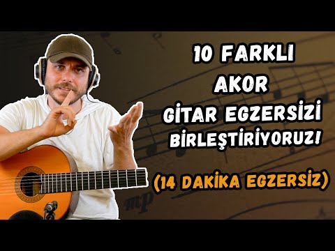 Gitar Dersi #59 ► Gitarda Öğrendiğimiz 10 Farklı Akor Egzersizi! (14 Dakika Egzersiz) #BizimleÇalış
