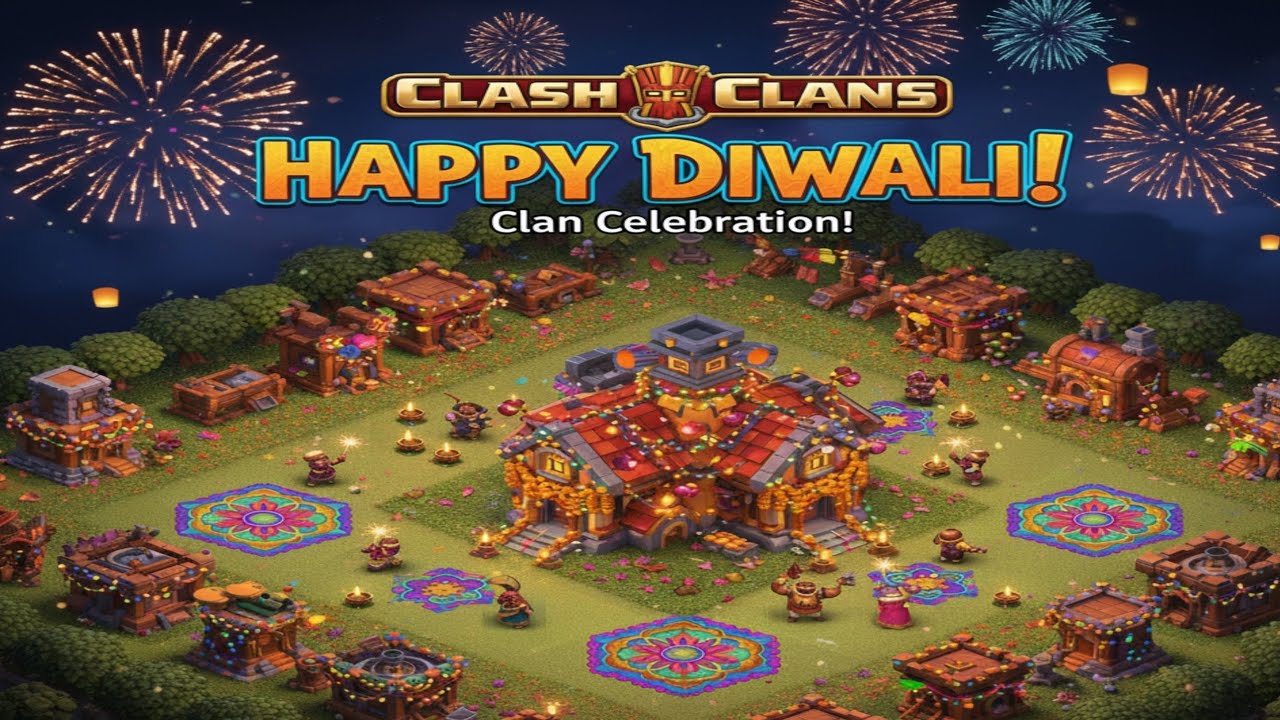 DIWALI CELEBRATION IN CLASH OF CLANS VILLAGE | HAPPY DIWALI ! ️ # ...