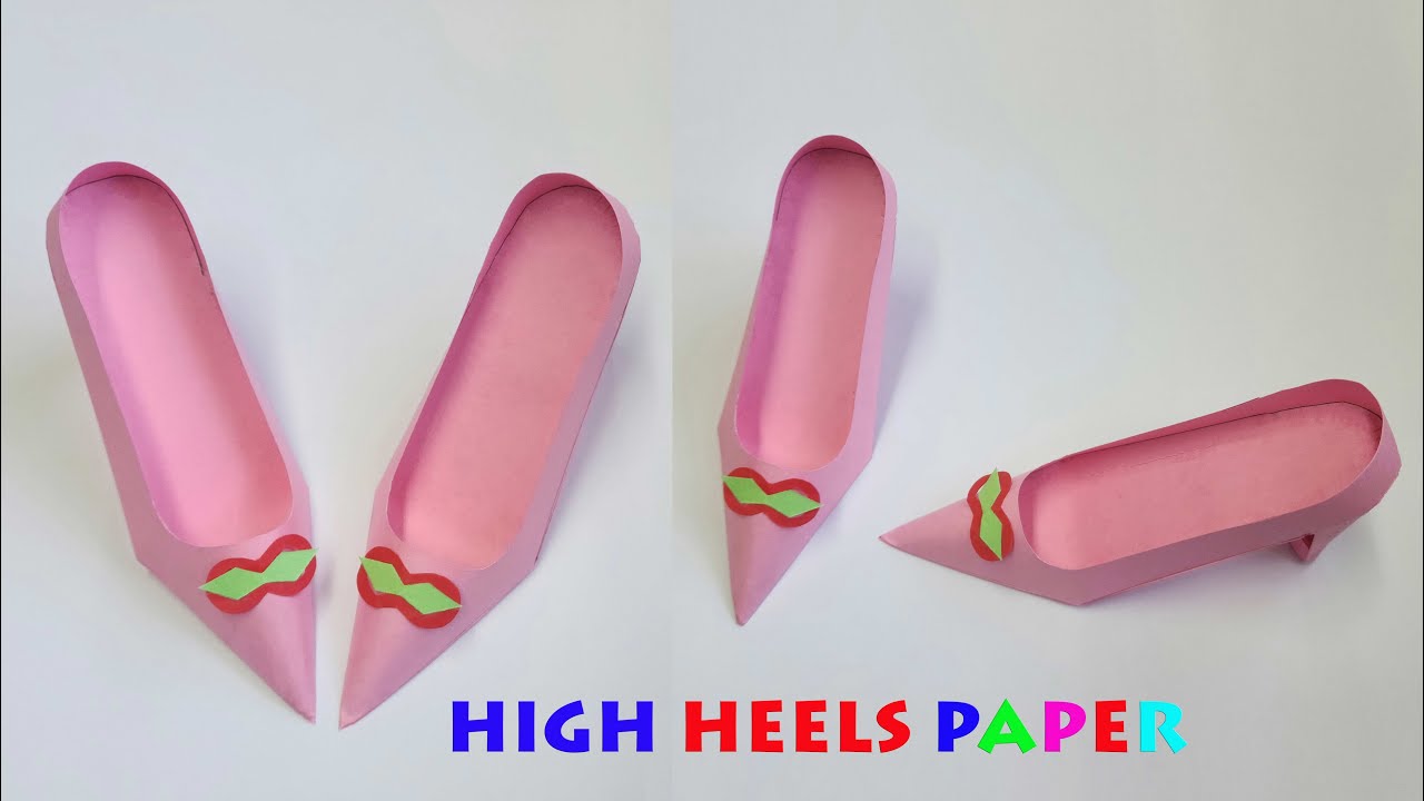 How To Make High Heels Paper | Shoes Paper Cute - YouTube