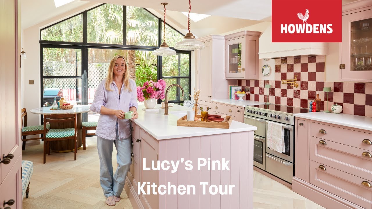 Howdens Pink Kitchen Makeover with Lucy - YouTube