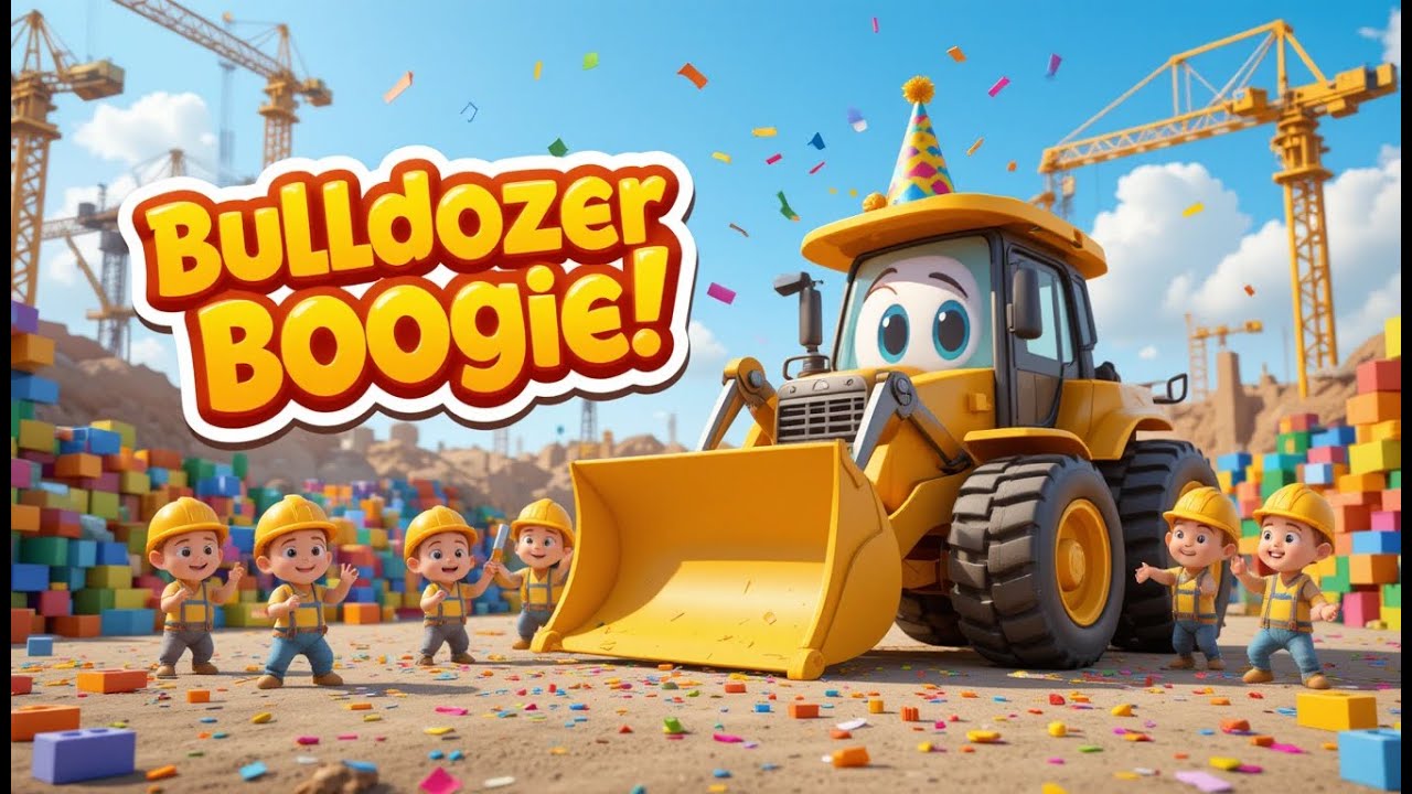 Bulldozer Boogie 🚜 | Baby Construction Dance Song | Pixar-Style Nursery ...