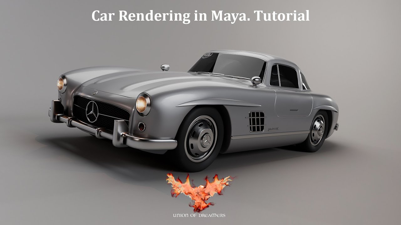 Render con iluminación de Estudio en Maya./ Car rendering in maya ...