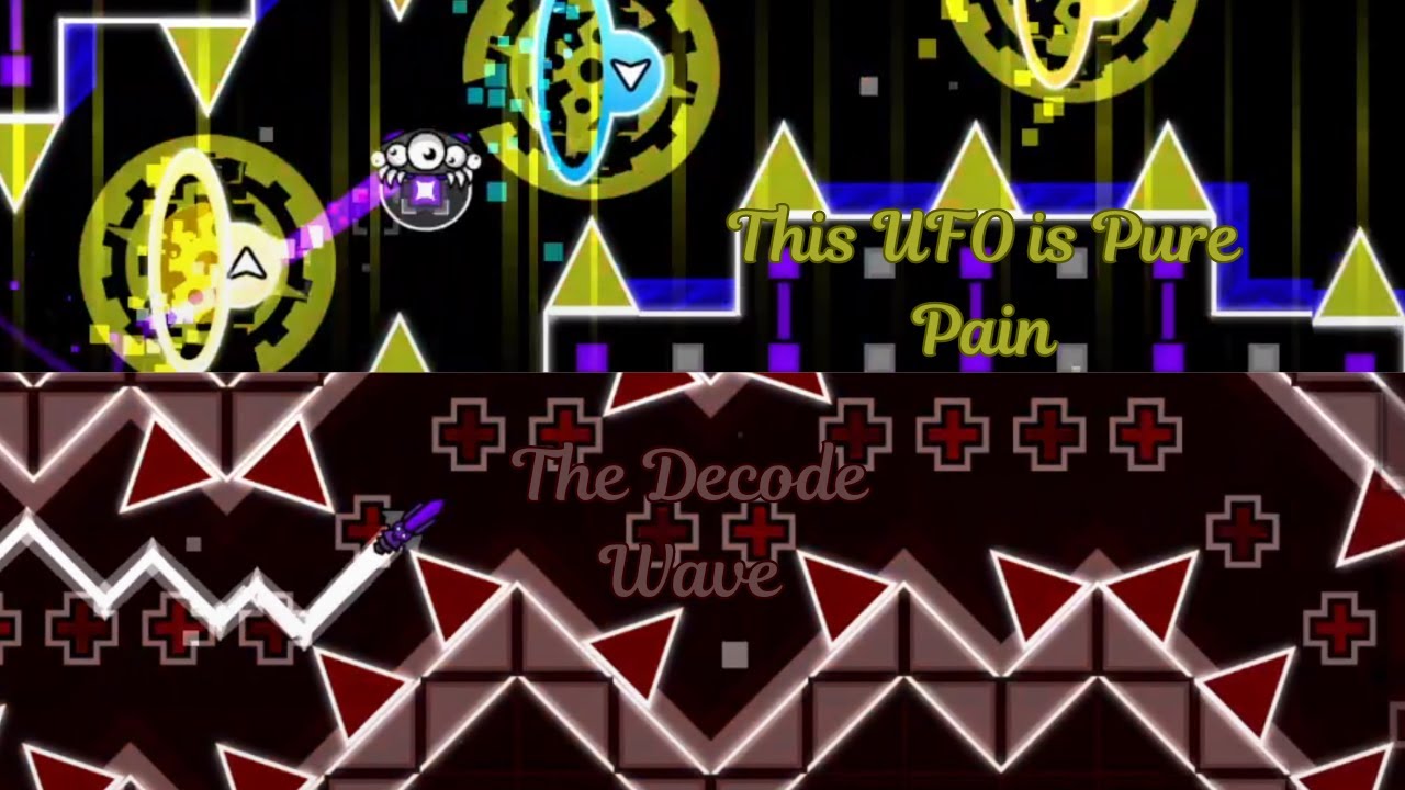 Geometry Dash Decode Practicing the Last UFO and Wave - YouTube