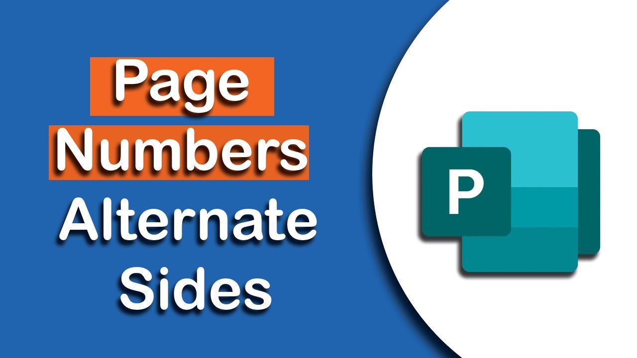 Microsoft Publisher page numbers alternate sides - YouTube