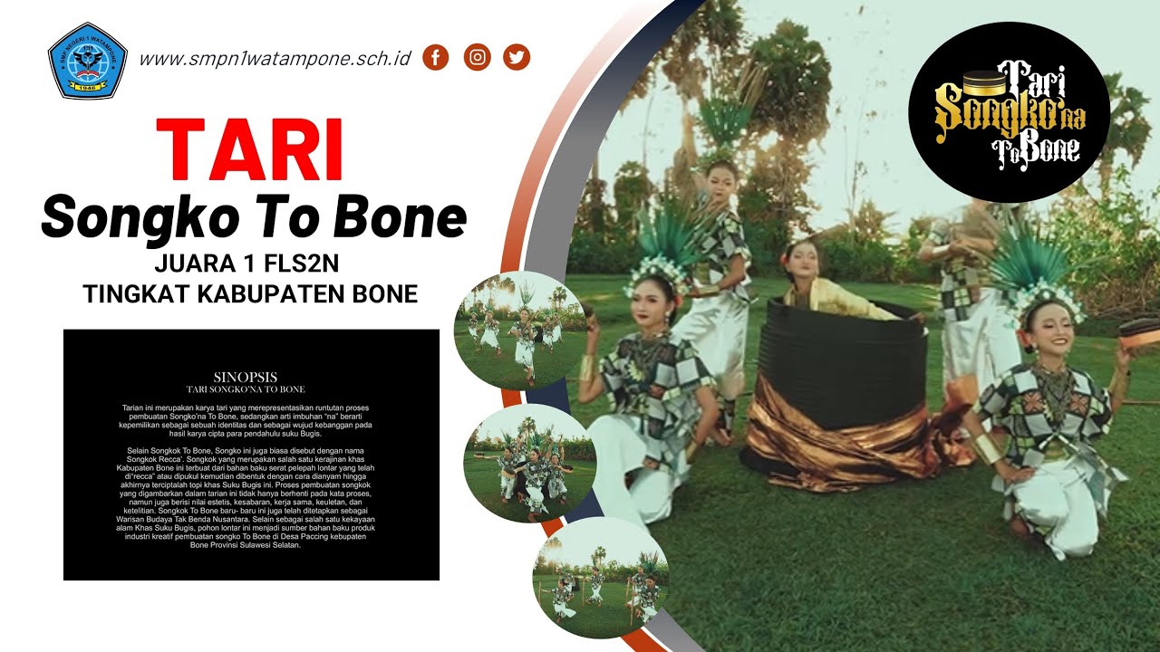 TARI SONGKOK 'NA TO BONE | FLS2N 2022 | Juara 1 Tingkat Kab. Bone | SMP ...