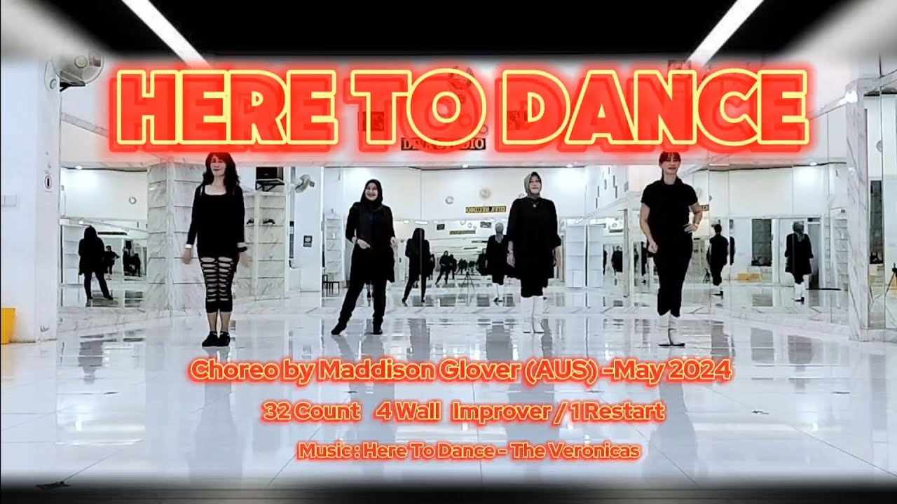 Here To Dance || Line Dance || Maddison Glover - YouTube