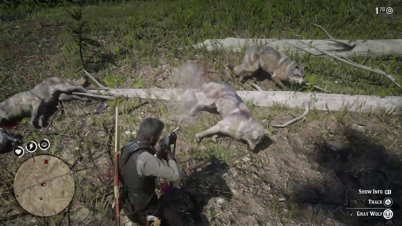 Taking down wolf pack in Red Dead Redemption 2 - YouTube
