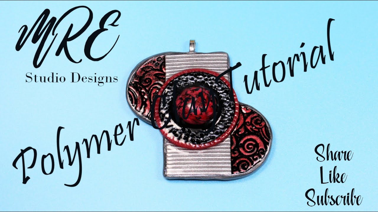 Polymer Clay Tutorial - Easy Pendant - YouTube