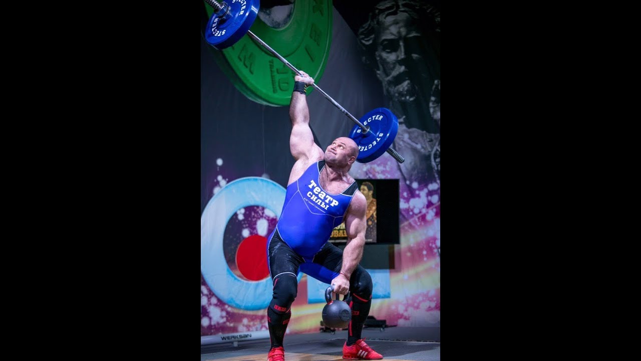 Игорь Педан.Попытка доношения со штангой 80кг и гирей 32кг.Igor Pedan ...