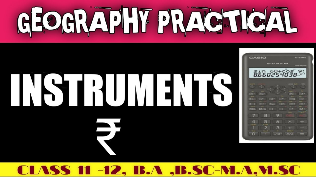 Geography practical instruments name class 11 12 BA & BSC with rate # ...