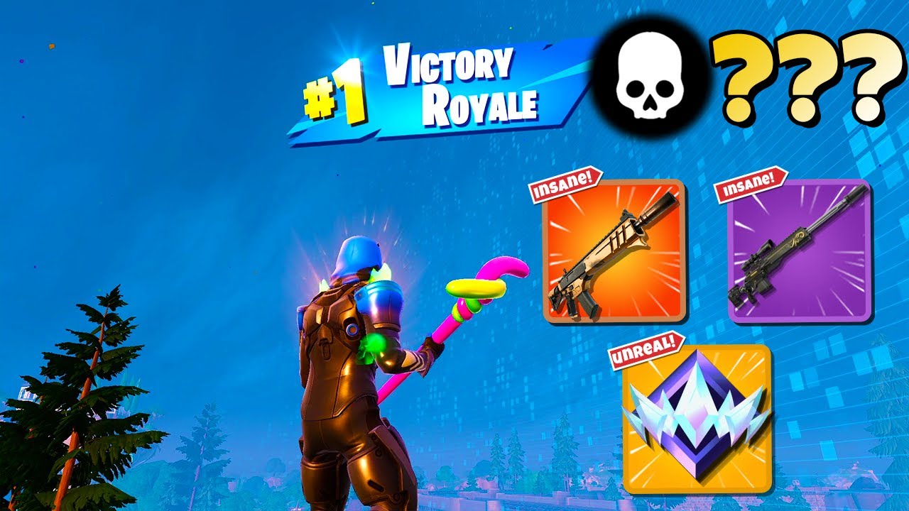 High Elimination Unreal Zero Build Ranked Solo Win Gameplay (Fortnite ...