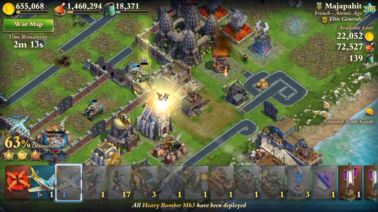 Hobbit Zombies vs Elite Generals war attack majapahit lvl 205 - YouTube