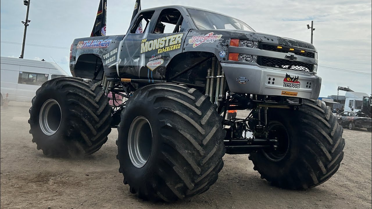 Big Thunder Monster Truck Car Crushing With Rob Speak And Joey Reynolds ...