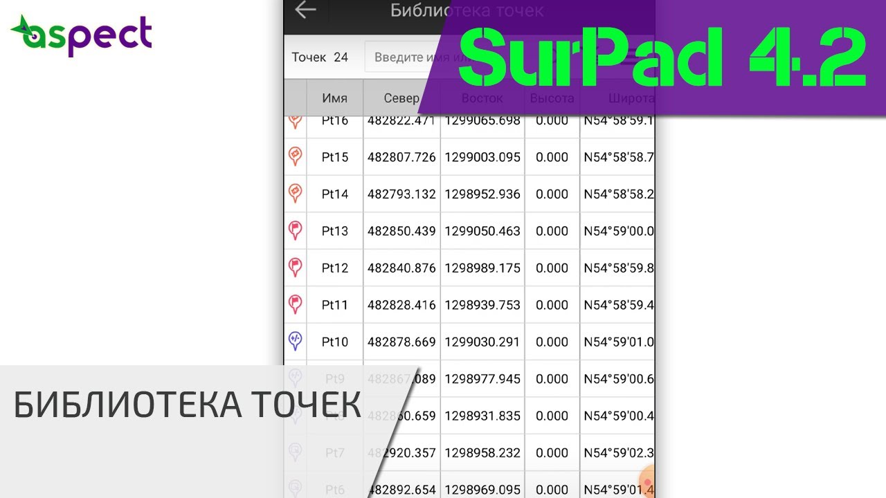 Библиотека точек в SurPad 4.2 - YouTube