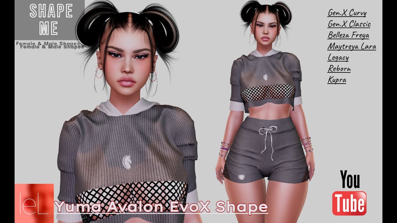 Second Life - Shape Me - Yuma Avalon Head EvoX Shape - YouTube