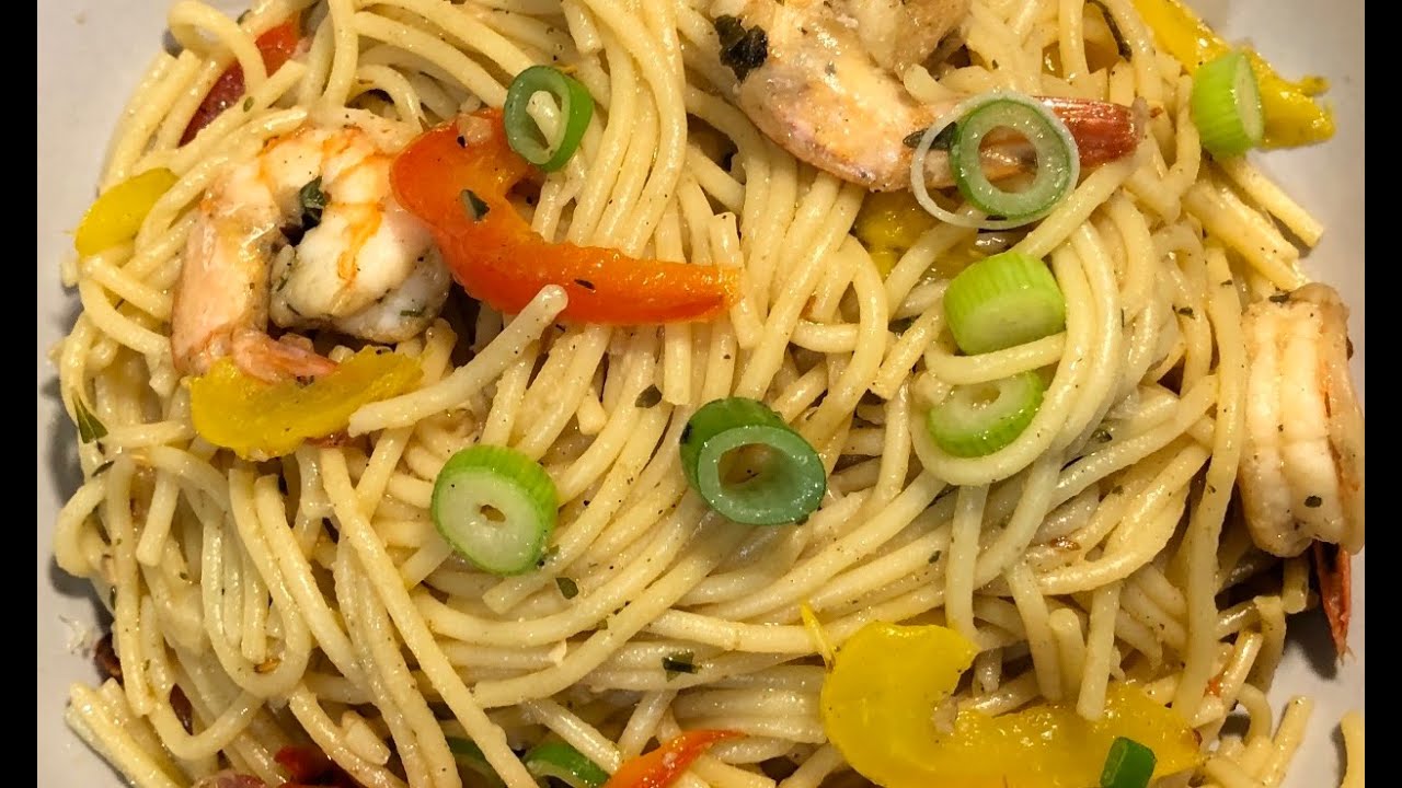 Prawn Aglio Olio | Spaghetti with Shrimp | How to cook Aglio Olio - YouTube