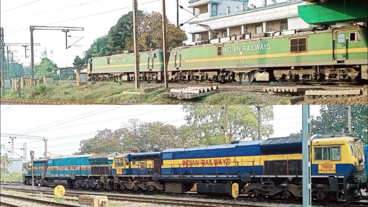 💚🚄🚅💙Goods Loco WAG-9H,WAG-5, (WDG-4+WDG-4D)& Passenger Loco WAP-7 are ...