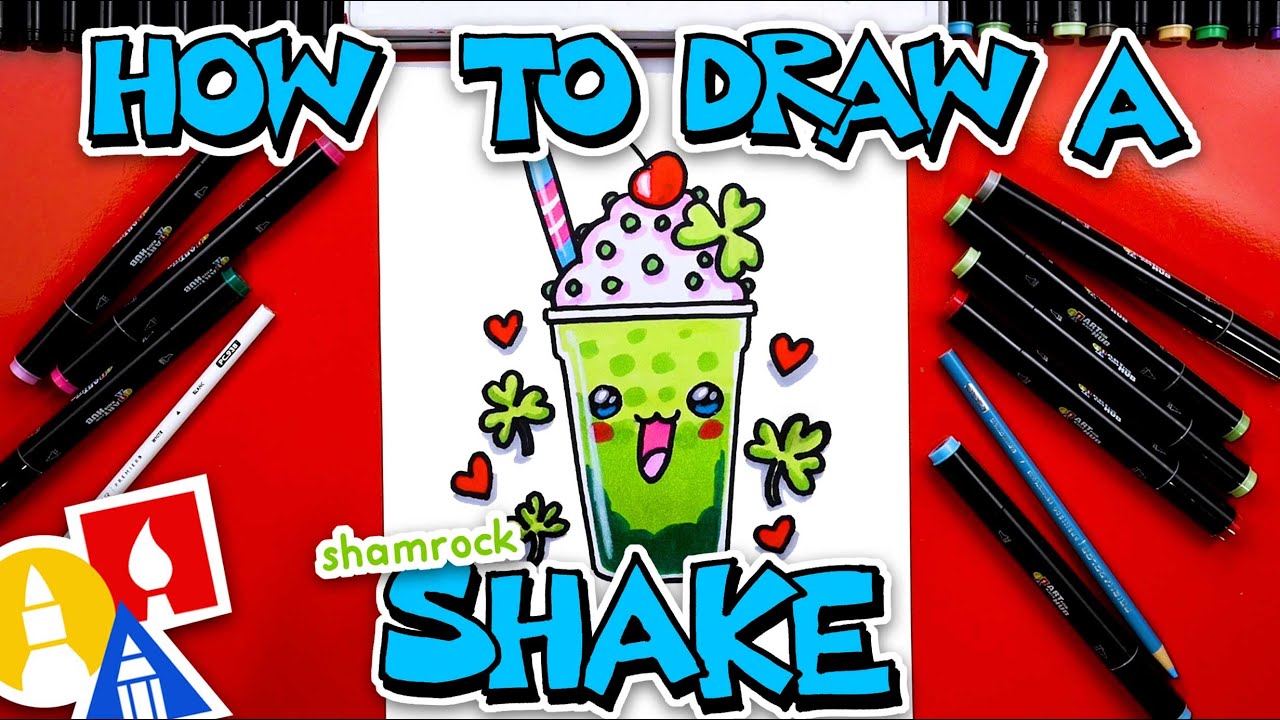 How To Draw A Funny Shamrock Shake - YouTube