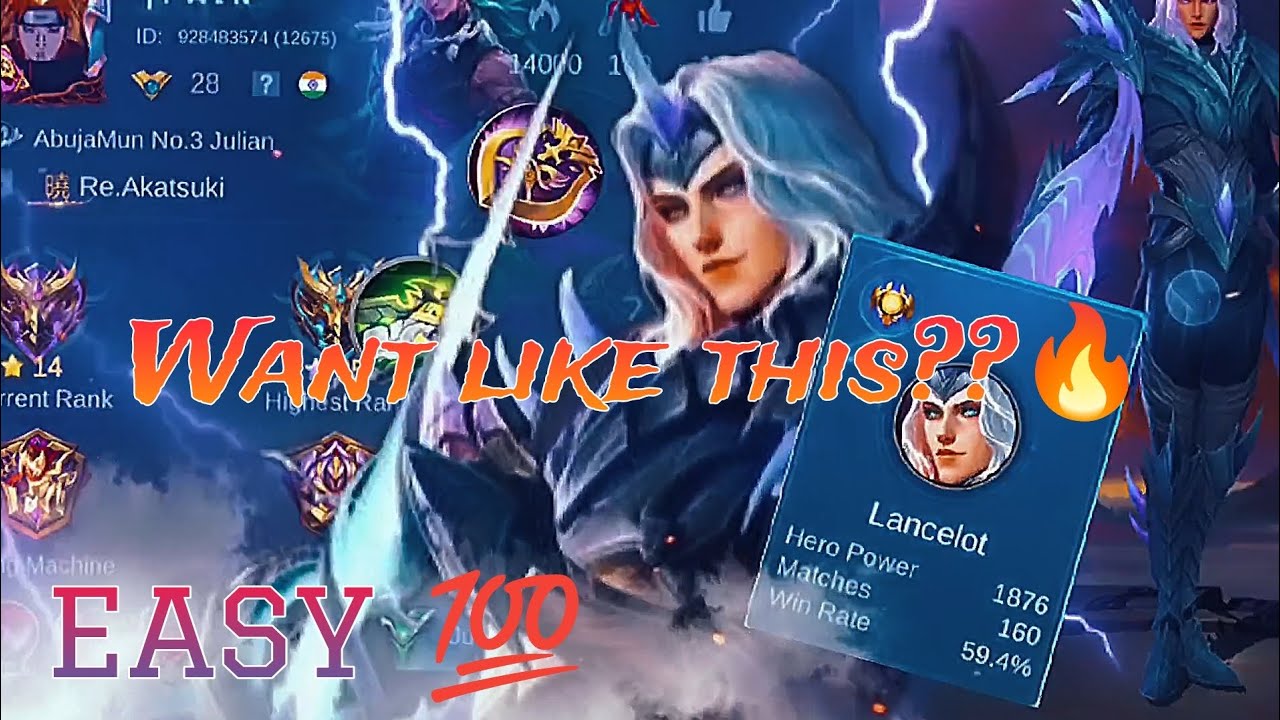 skin giveaway🎉 at 500 subs🤗 | Lancelot profile edit | XML ...