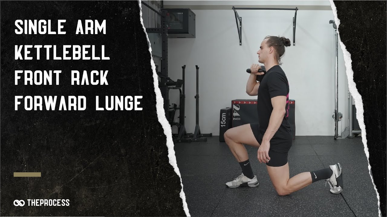 Single Arm Kettlebell Front Rack Forward Lunge - YouTube