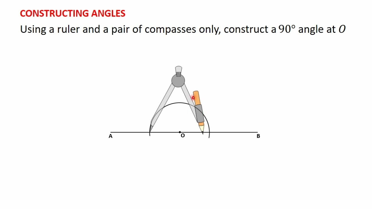 9 Constructing a 90 Degrees Angle - YouTube