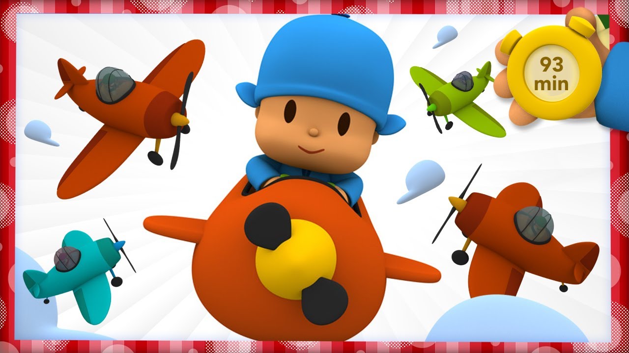 ️ POCOYO AND NINA - Flying Airplane Toy [93 min] | ANIMATED CARTOON for ...