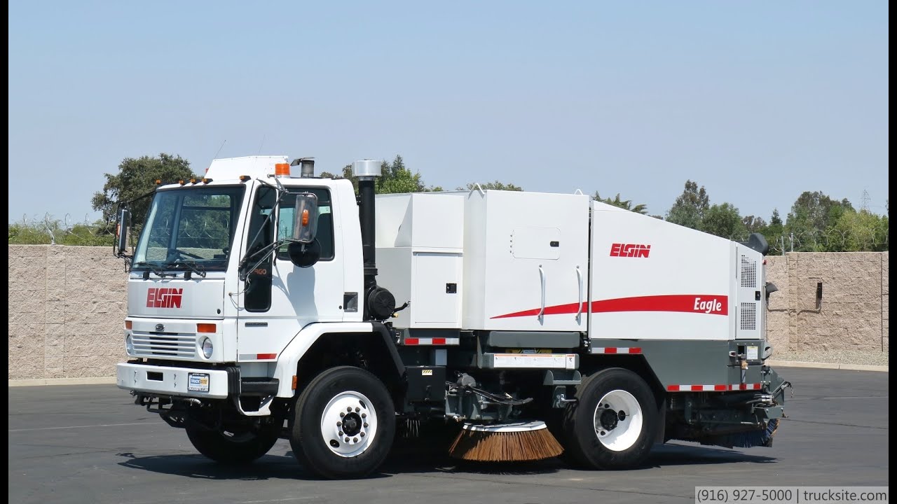 2007 Sterling Elgin Eagle Twin Engine Street Sweeper - YouTube