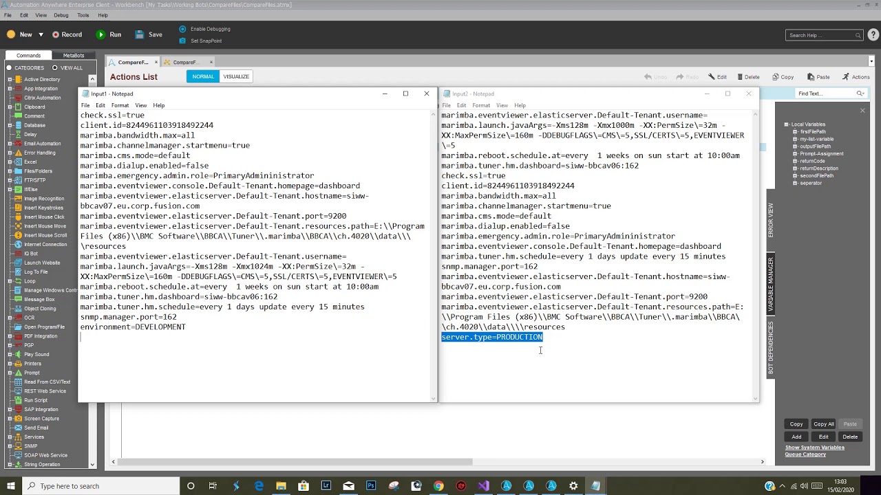 Compare Files using Automation Anywhere metabot - YouTube