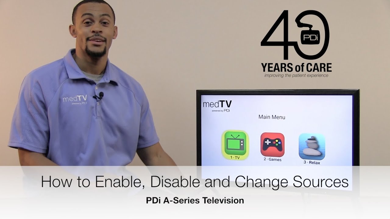 How to Set Sources on a PDi A-Series TV - YouTube