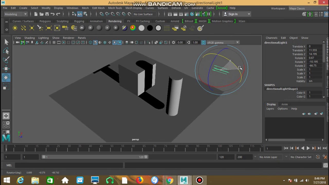 Maya light shadow animation 2018 - YouTube