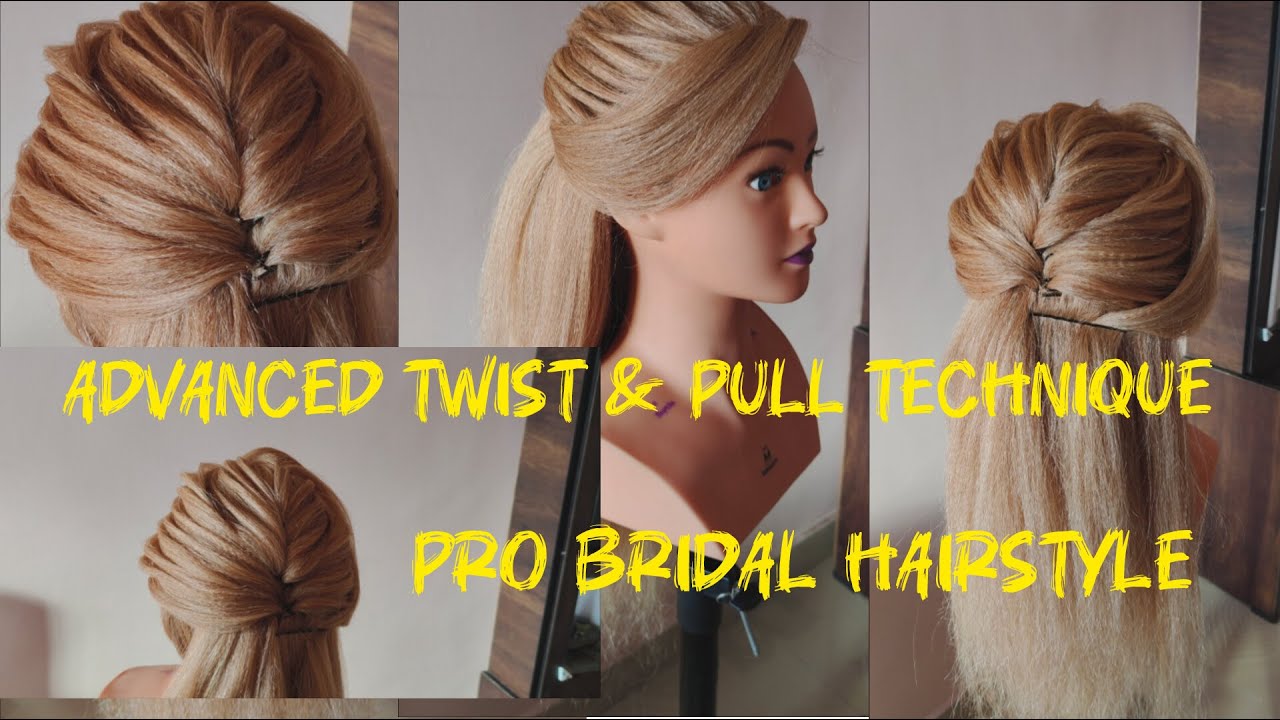 Advanced Twist & Pull Front Variation | Bridal Hairstyle Front Design ...